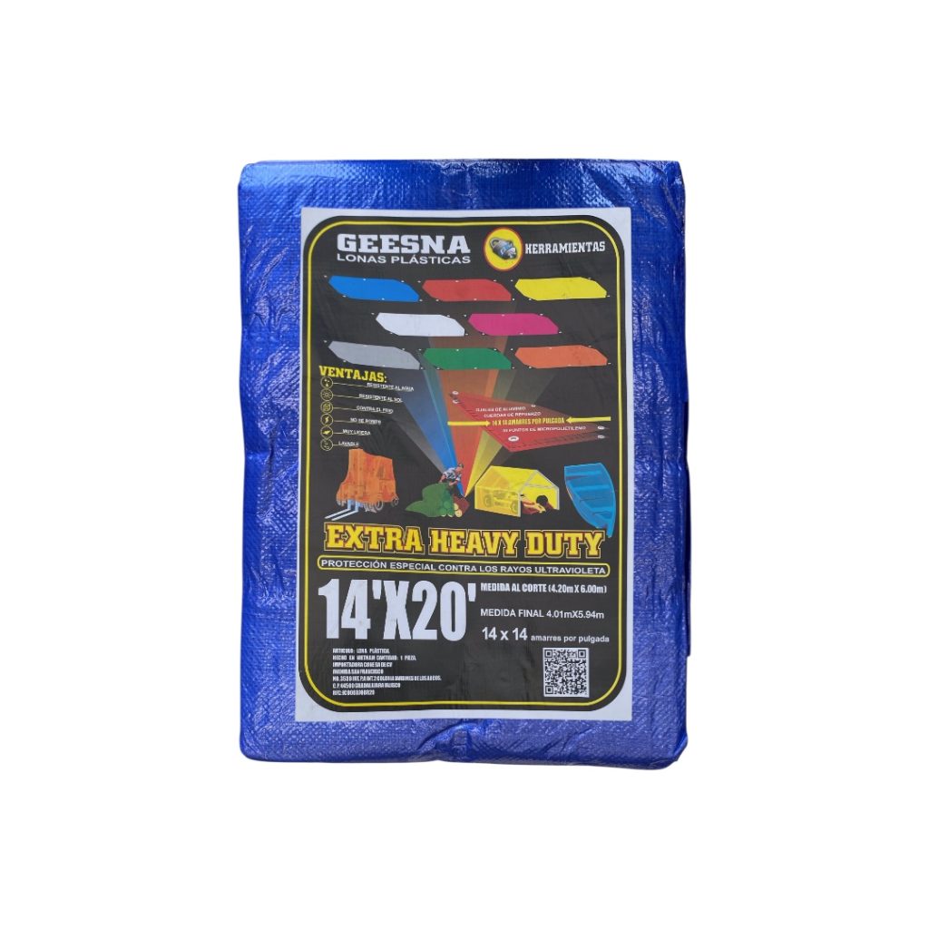 Lona Extra Heavy Duty Reforzada Azul 4x6m – Distribuidora Pahua