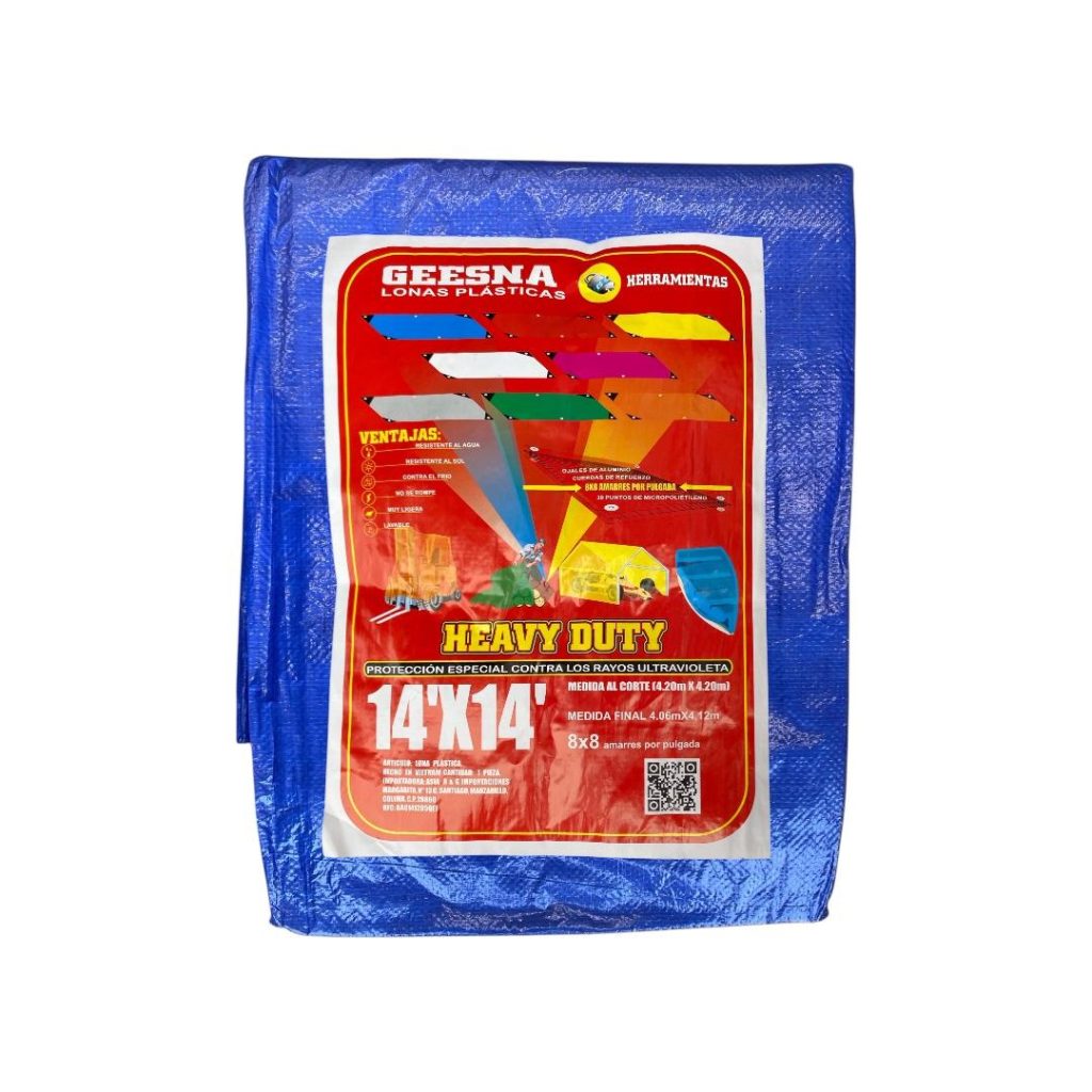 Lona Heavy Dut Ligera Azul 4×4 m – Distribuidora Pahua